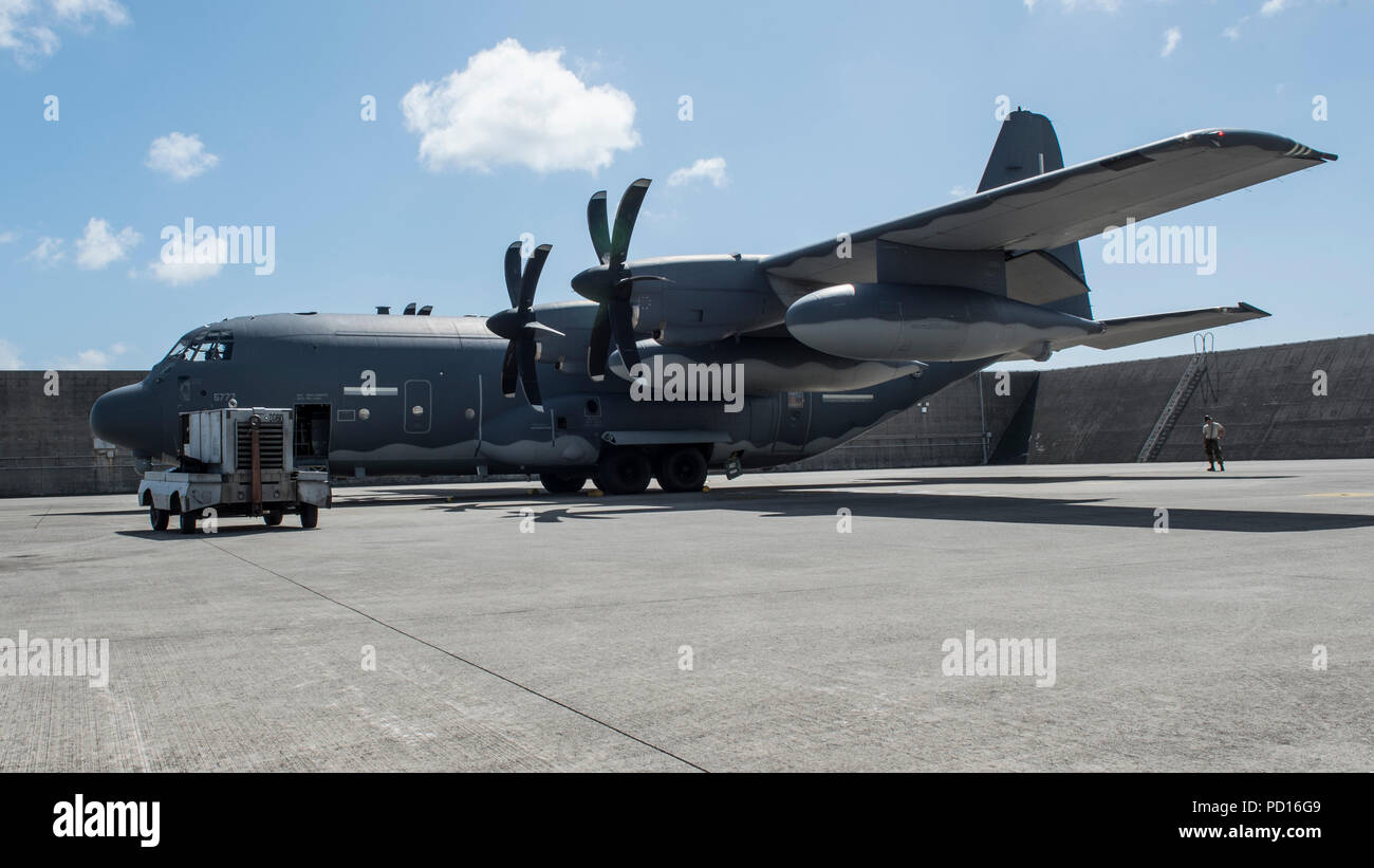 Airmen from the 17th Special Operations Squadron prepare an MC-130J ...