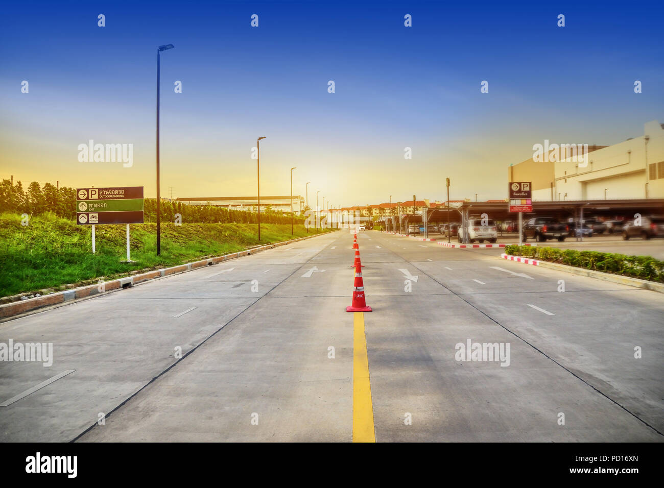 Road and sky background Stock Photo - Alamy