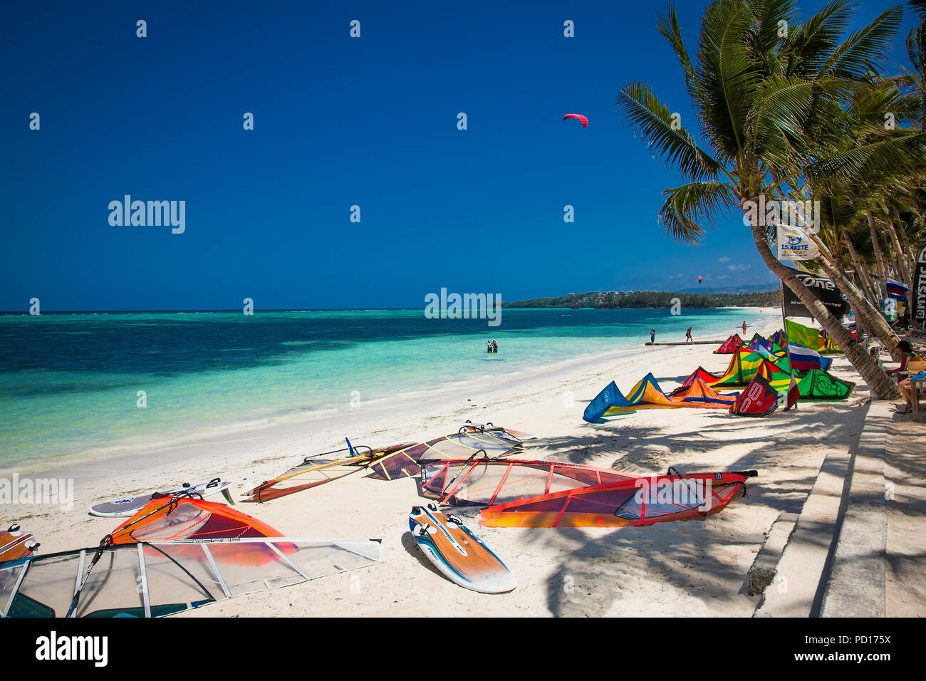 BORACAY, PHILIPPINES -MARCH 19, 2016: Tourist getting ready for ...
