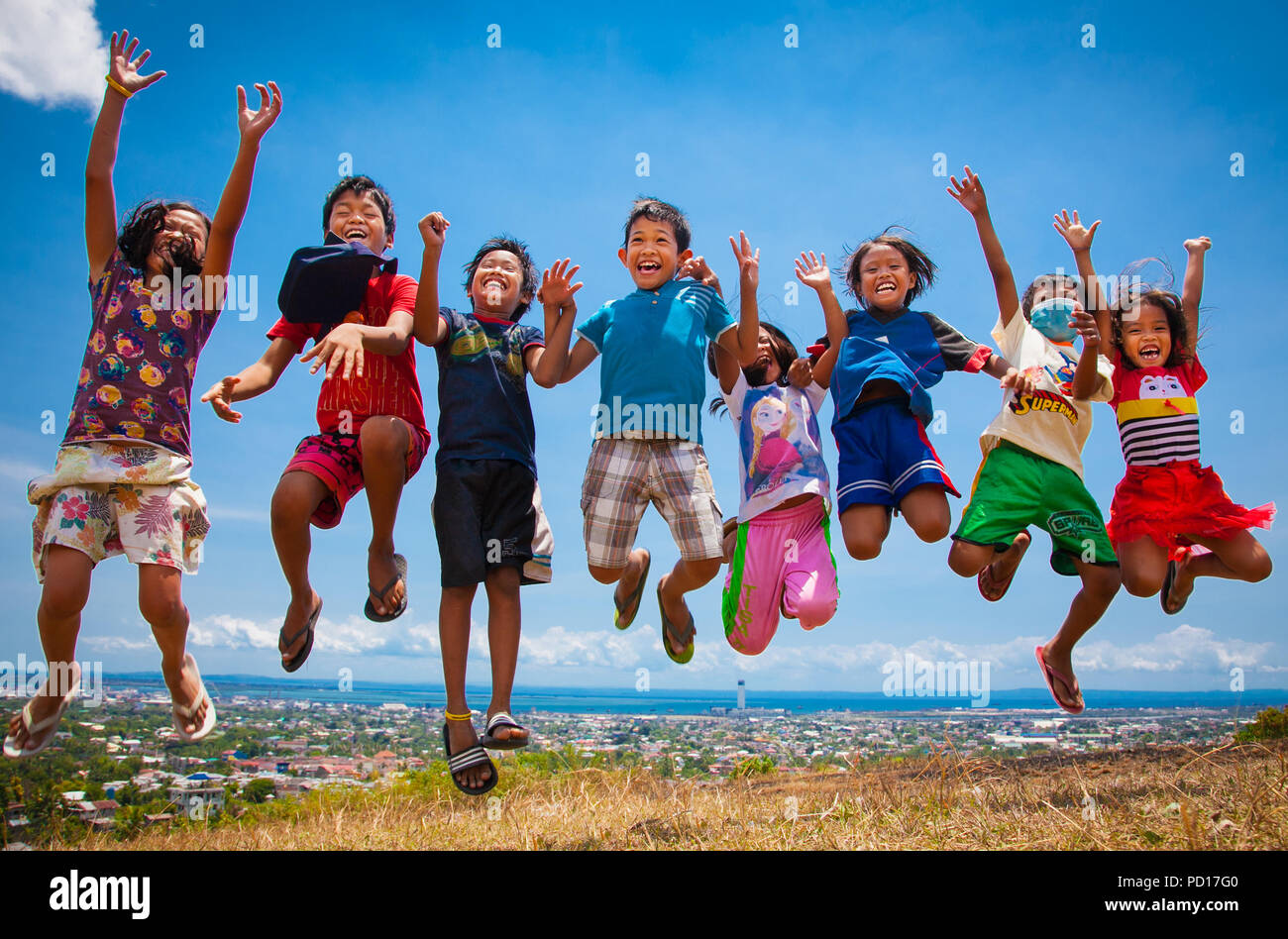 Children Leaping