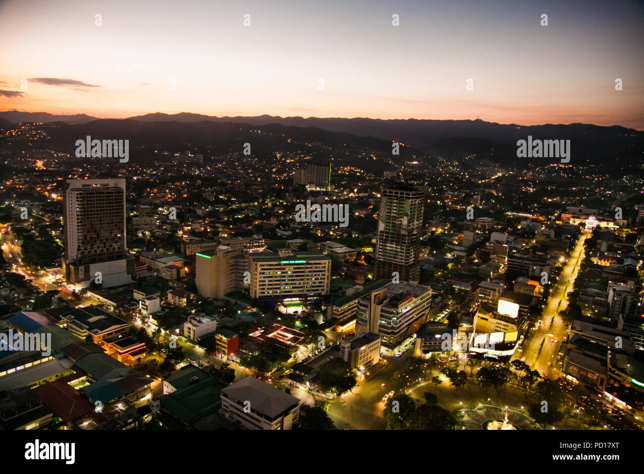 CEBU CITY, PHILIPPINES-MARCH 25, 2016: Panoramic view of Cebu city in ...