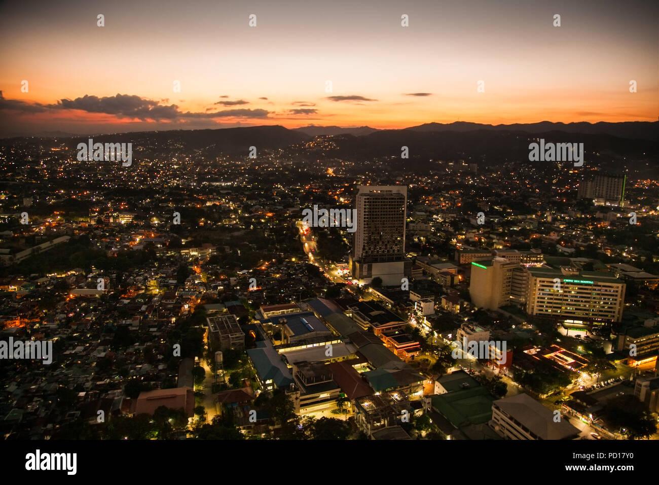 CEBU CITY, PHILIPPINES-MARCH 25, 2016: Panoramic view of Cebu city in ...