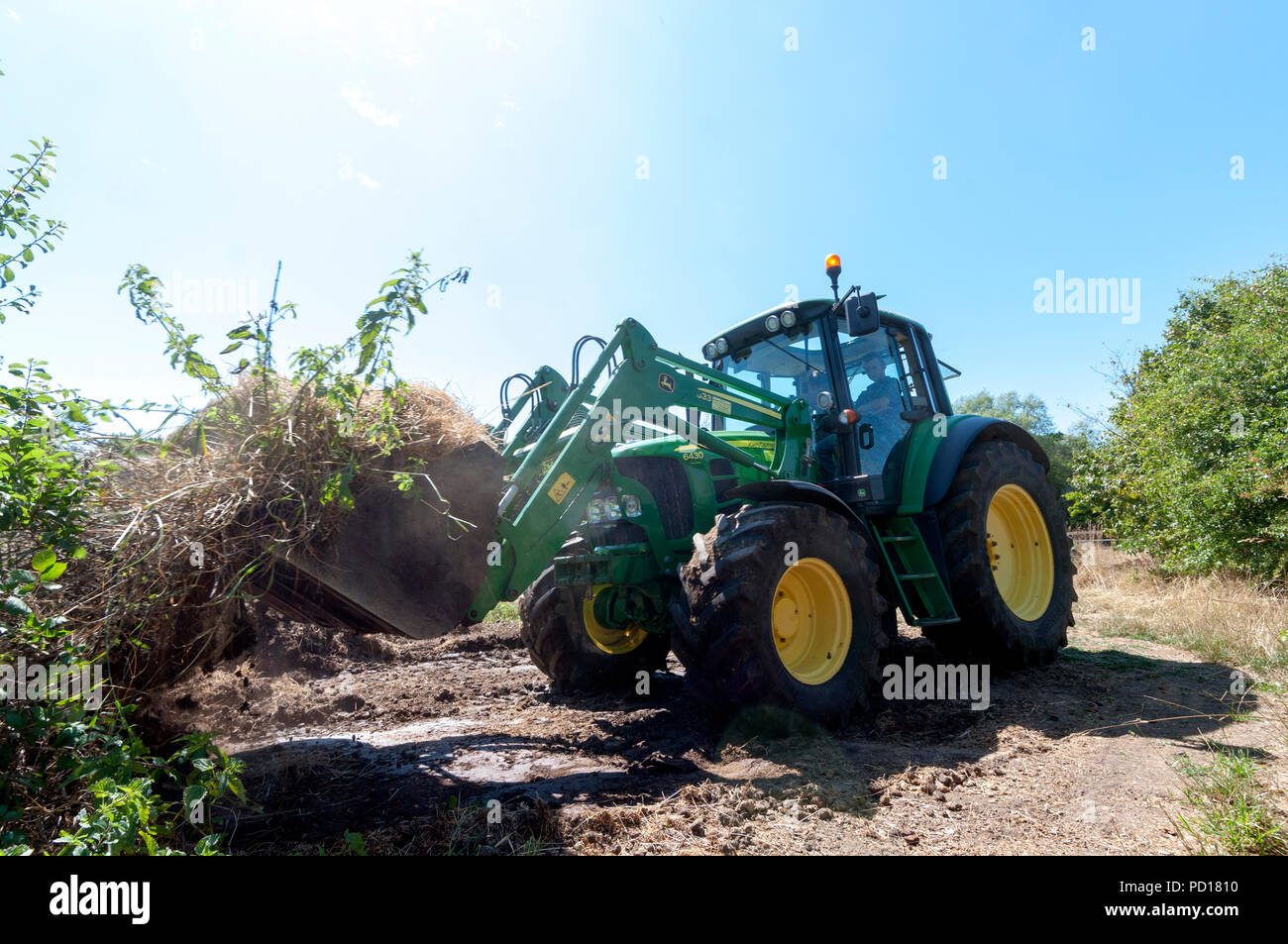 John Deere 6430 Tractor Fitted with JD 633 loader Stock Photo - Alamy