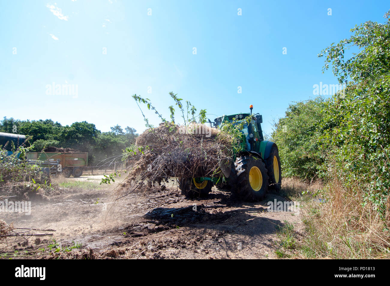 John Deere 6430 Tractor Fitted with JD 633 loader Stock Photo - Alamy