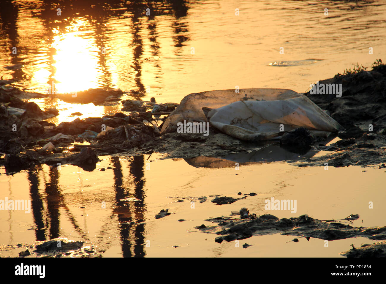 The Citarum River in Bandung is polluted Stock Photo - Alamy