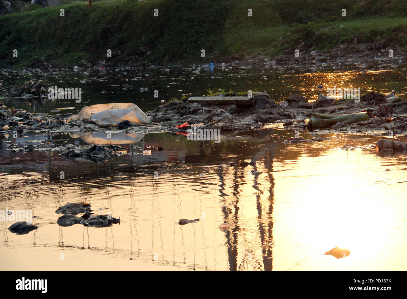 The Citarum River in Bandung is polluted Stock Photo - Alamy