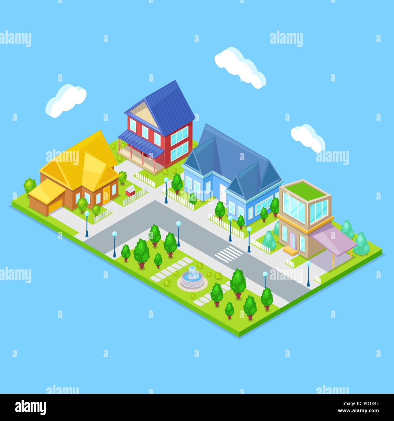 Isometric city infrastructure Stock Vector Image & Art - Alamy