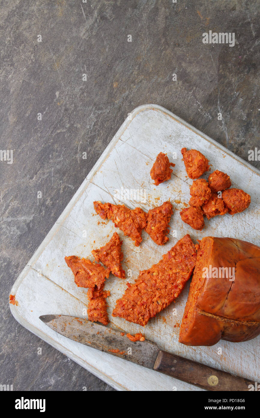 spicy nduja calabria sausage Stock Photo - Alamy