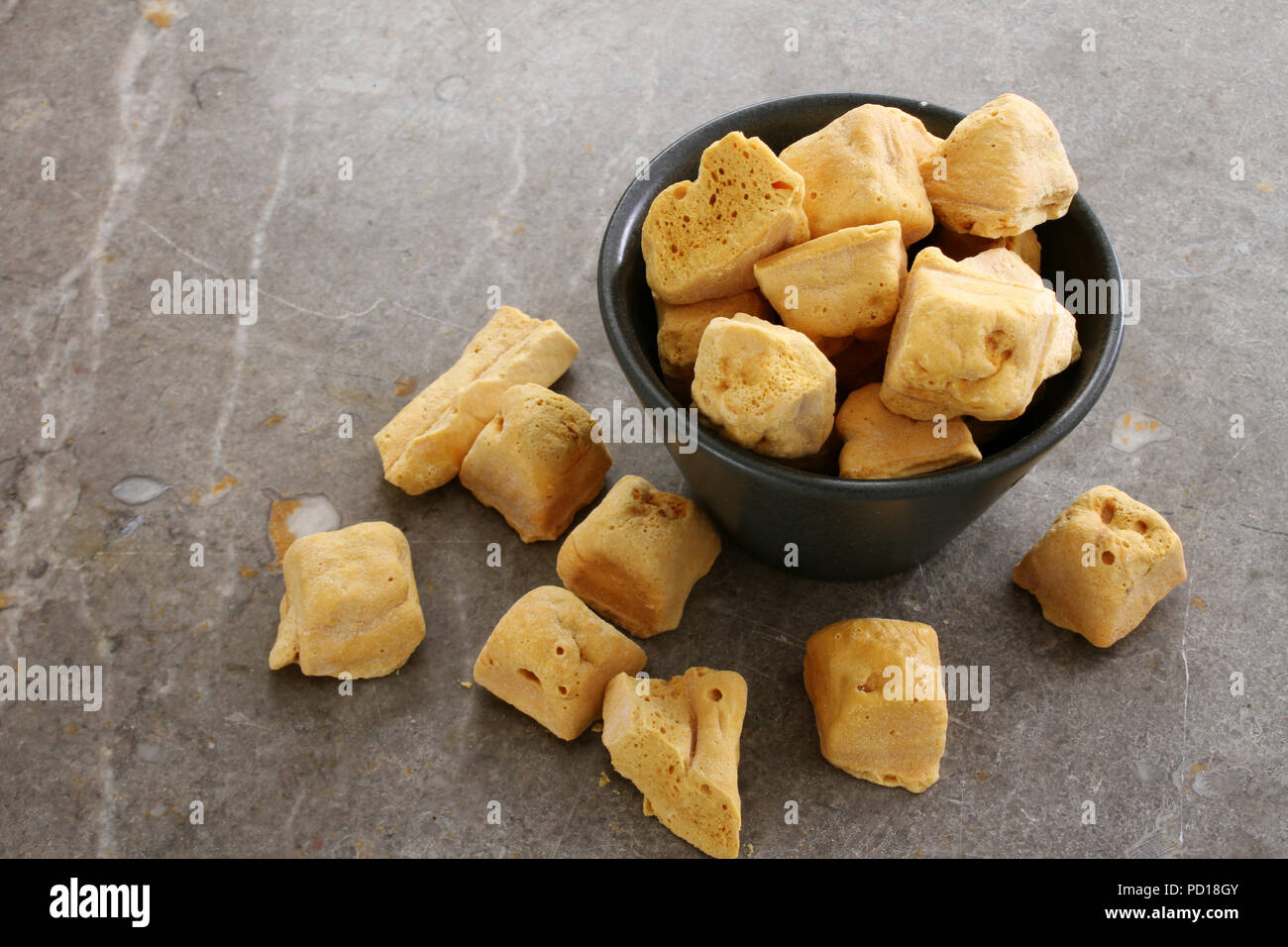 cinder toffee lumps Stock Photo - Alamy