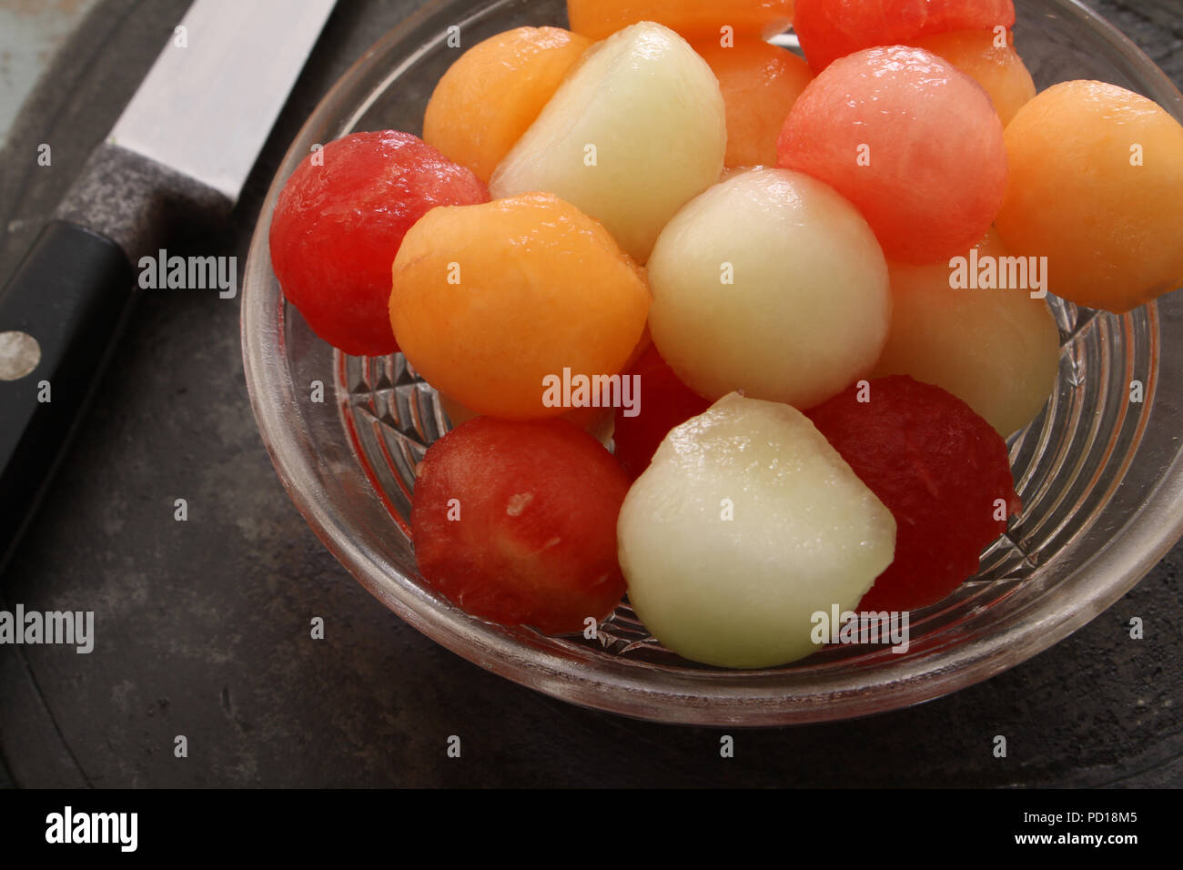 preparing fresh melon Stock Photo - Alamy