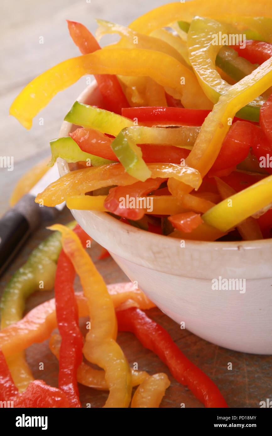 Julienne capsicum peppers hi-res stock photography and images - Alamy