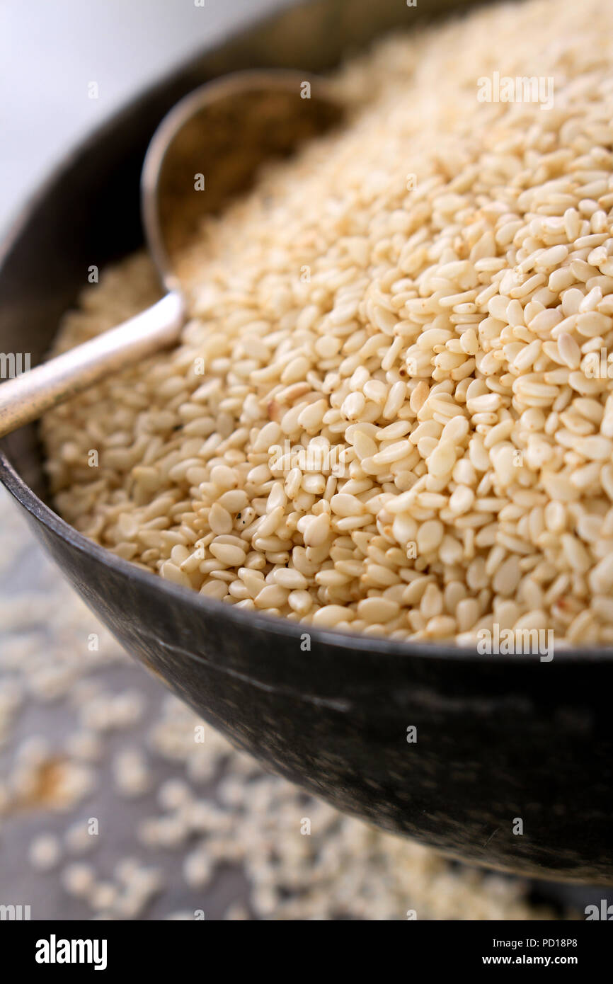 sesame seeds in dish Stock Photo - Alamy