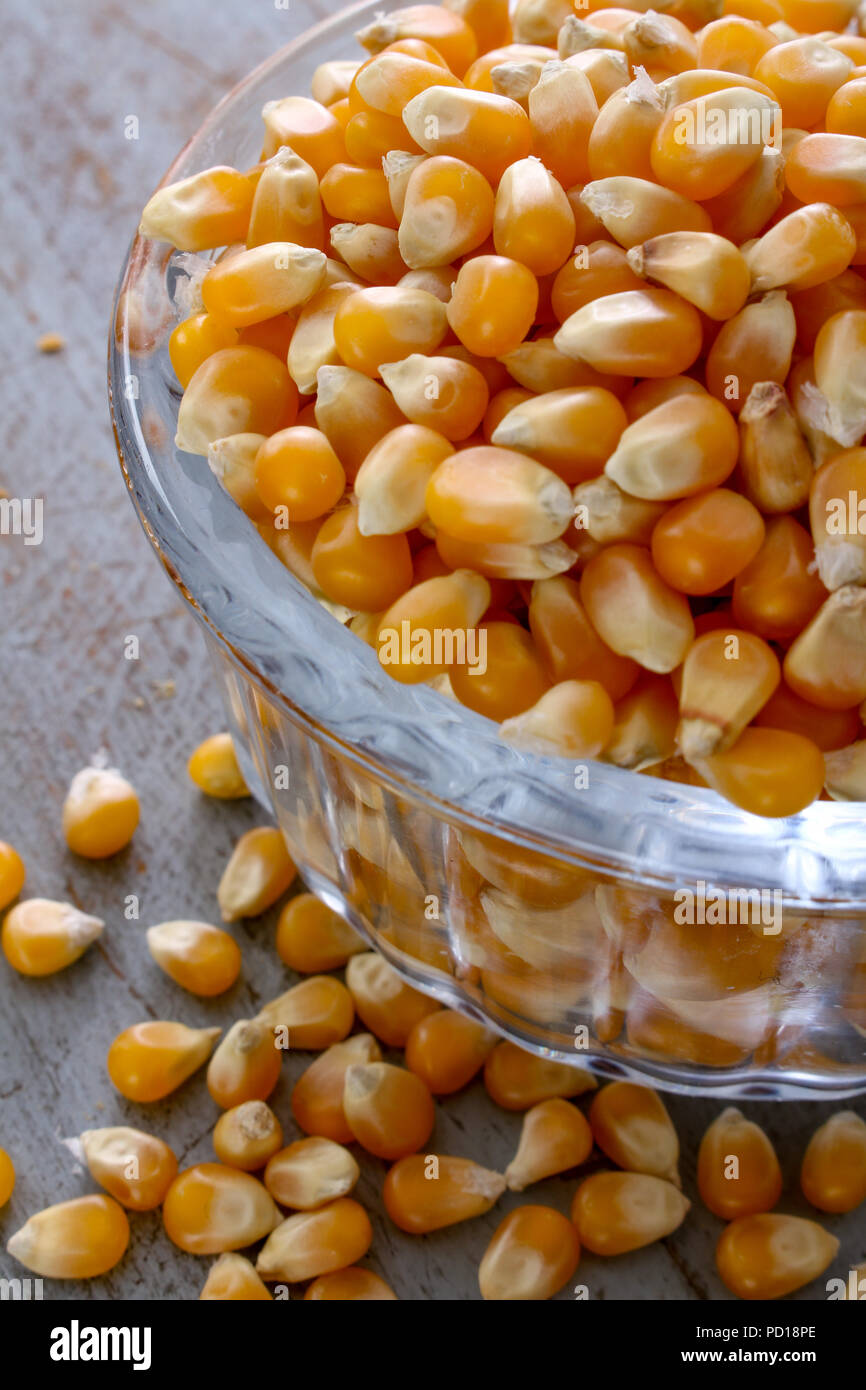 Cooked And Uncooked Corn Kernels High Resolution Stock Photography and ...