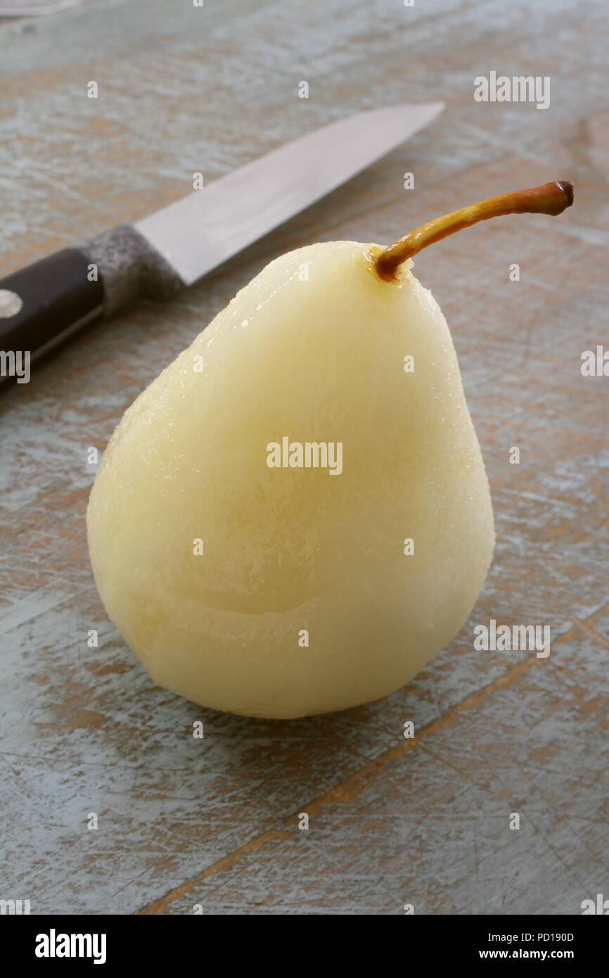 preparing peeled pears Stock Photo - Alamy