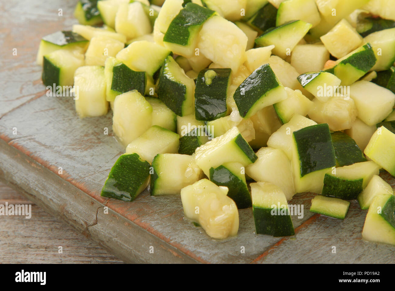 preparing fresh courgettes Stock Photo - Alamy