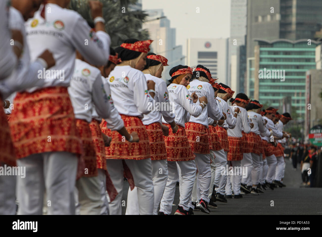 Jakarta, Indonesia. 5 August 2018. Thousands of Indonesian students and ...