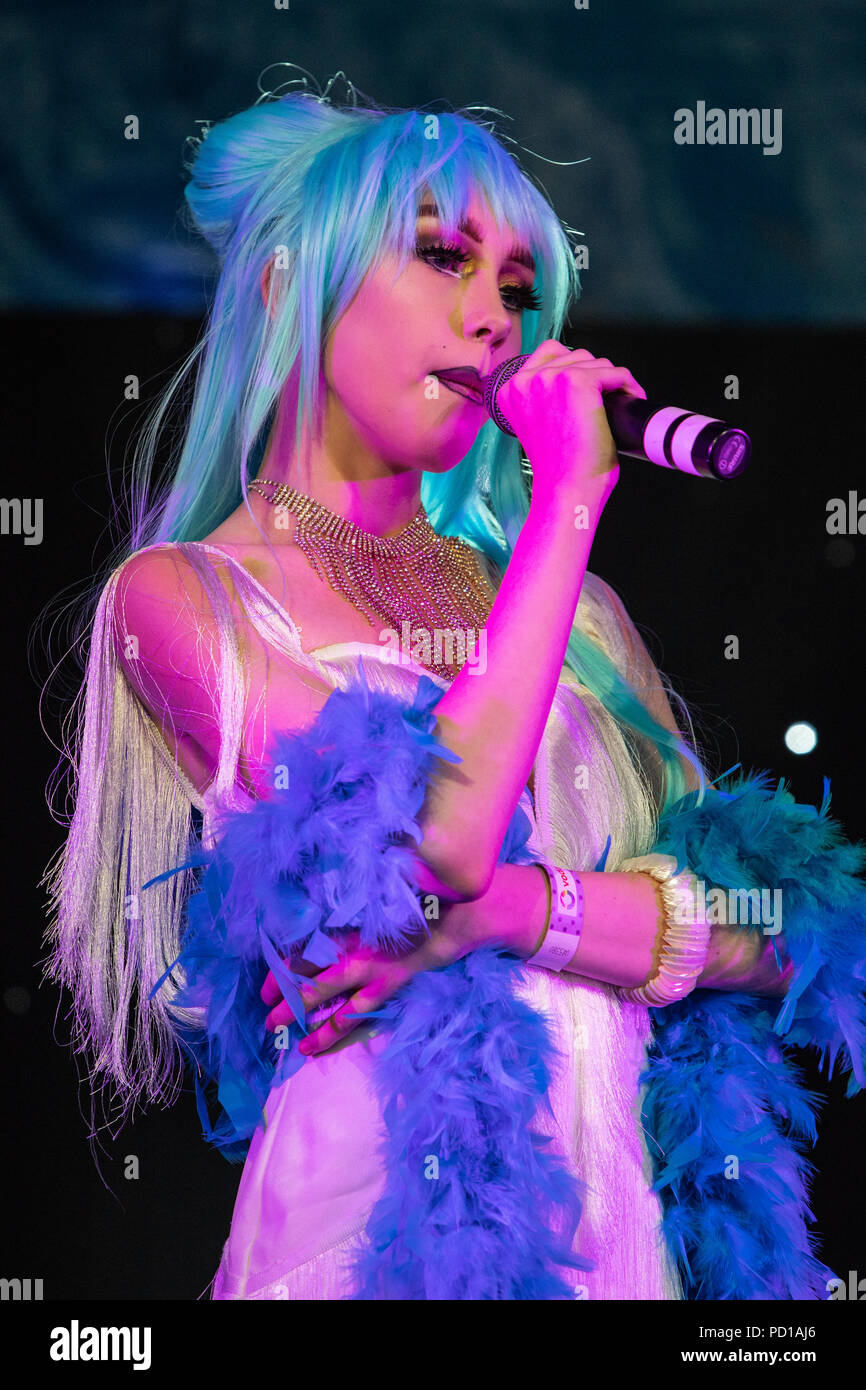 Brighton, UK. 4 August 2018. Lewis Bailey as Athena Heart at Brighton ...