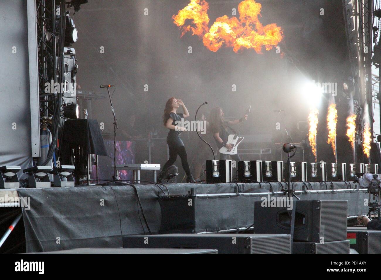 Wacken, Deutschland. 03rd Aug, 2018. Summer - Wacken Open Air - Heat and dust instead of mud and ...