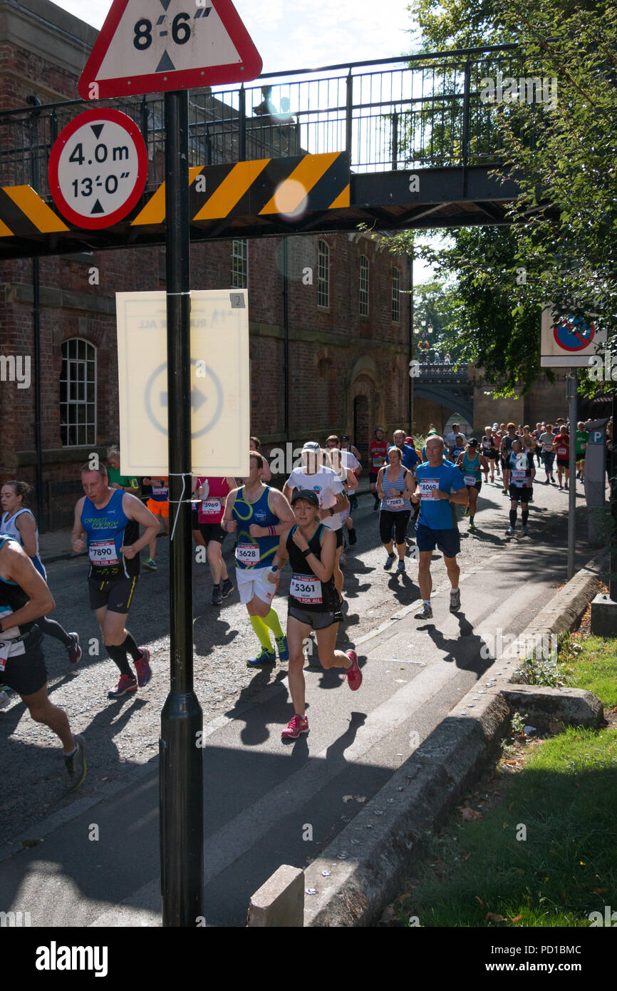 York, UK. 5th August, 2018. Runners taking part in the Jane Tomlinson ...