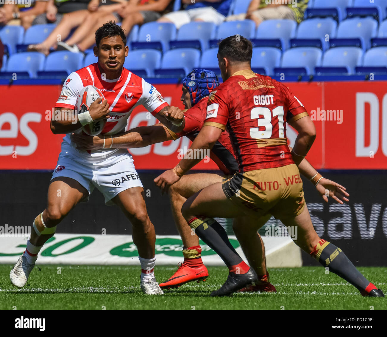 Bolton, UK. 5 August 2018. Ladbrokes Challenge Cup Semi-Final , St ...