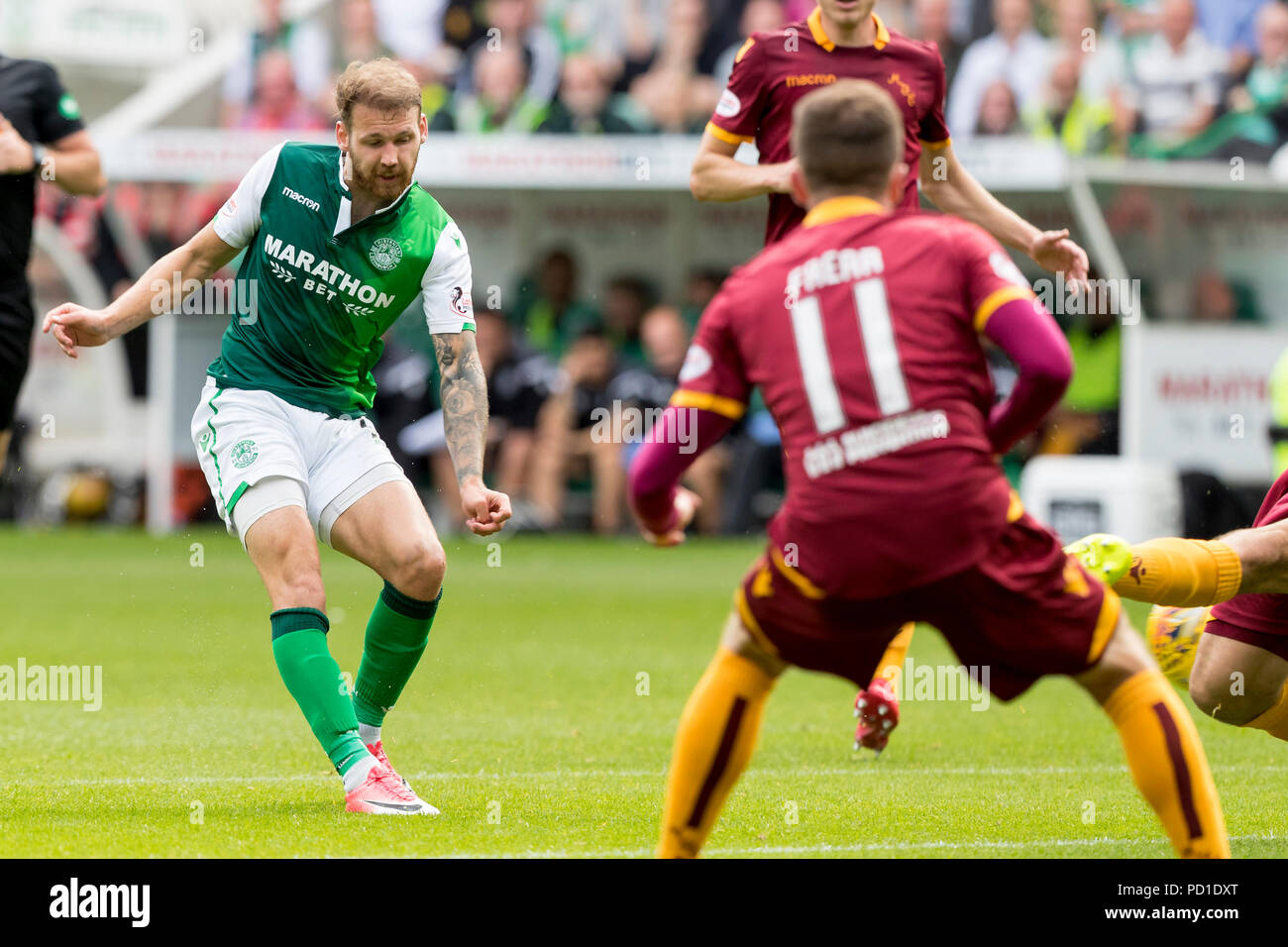 Easter Road, Edinburgh, UK. 5th Aug, 2018. Ladbrokes Premiership ...