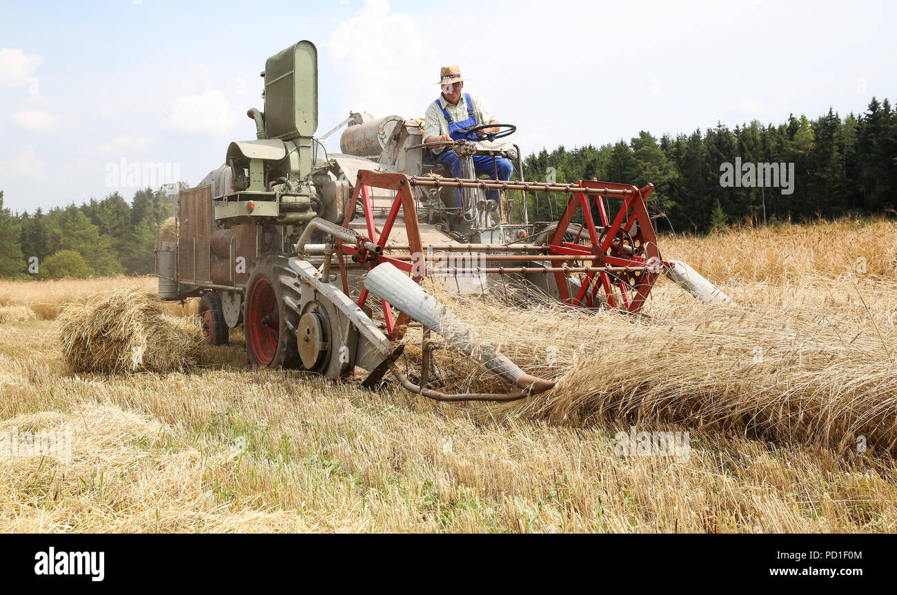 Langenenslingen-Friedingen, Germany. 04th Aug, 2018. Farmer Wolfgang ...