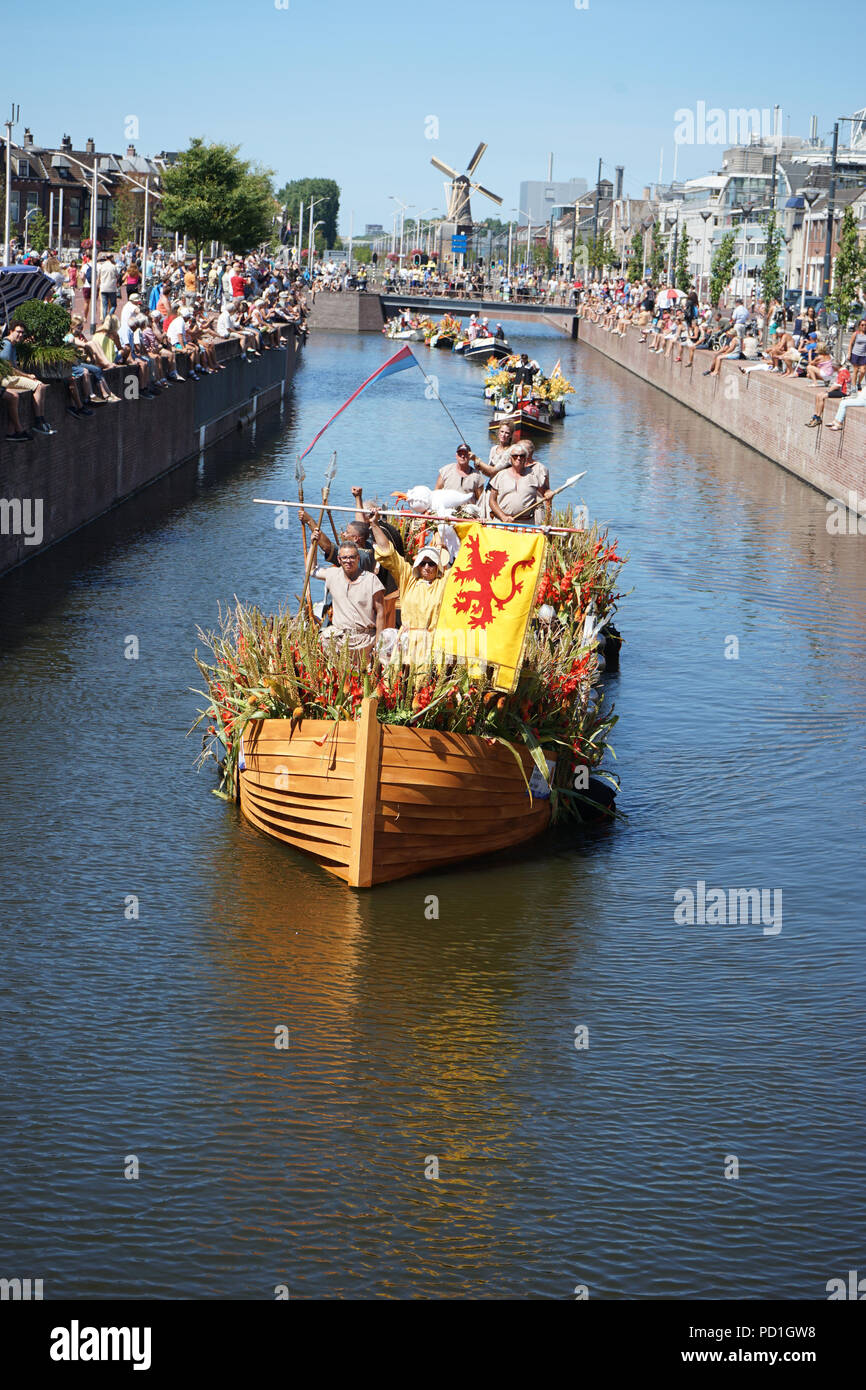Netherlands,Delft-5 August 2018:Westland Boat Parade (Varend Corso ...