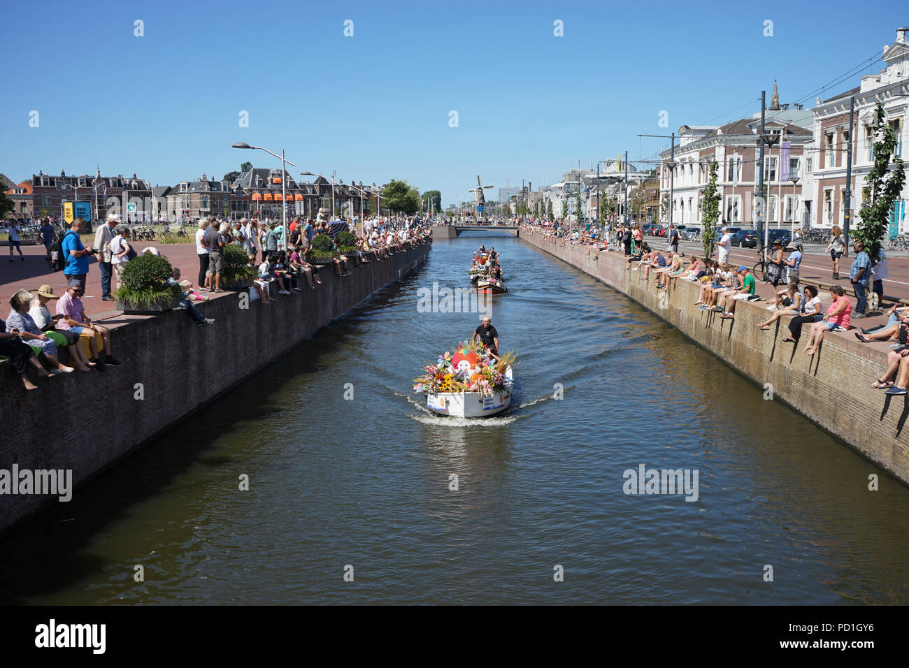 Netherlands,Delft-5 August 2018:Westland Boat Parade (Varend Corso ...