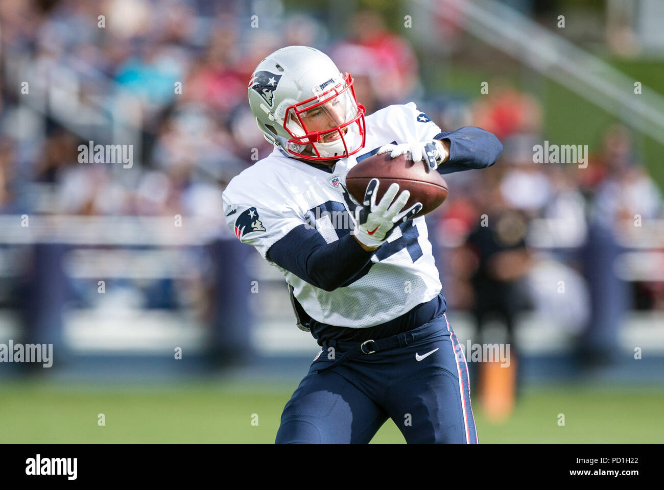 August 4, 2018; Foxborough, MA, USA; New England Patriots running back ...