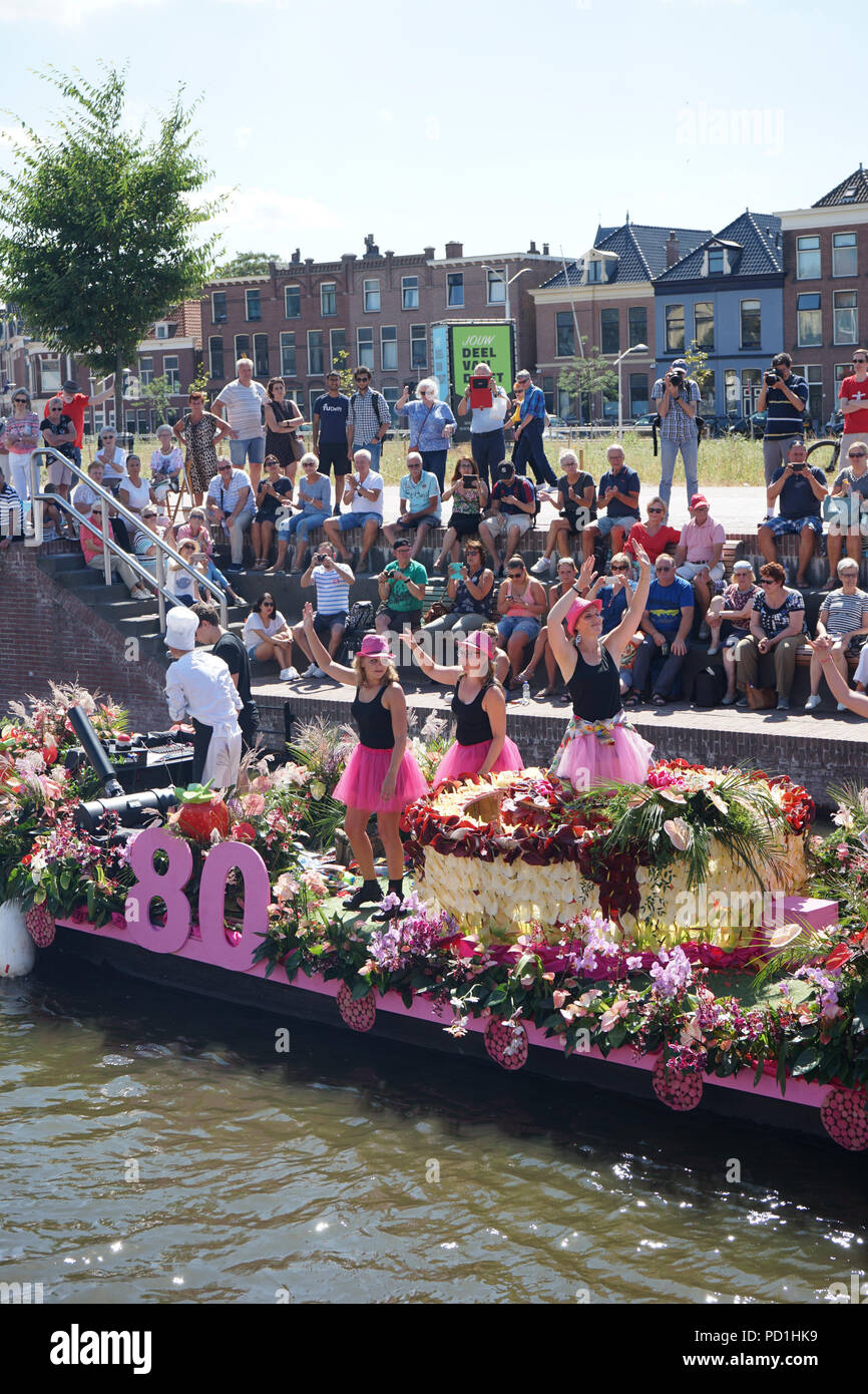 Netherlands,Delft-5 August 2018:Westland Boat Parade (Varend Corso ...