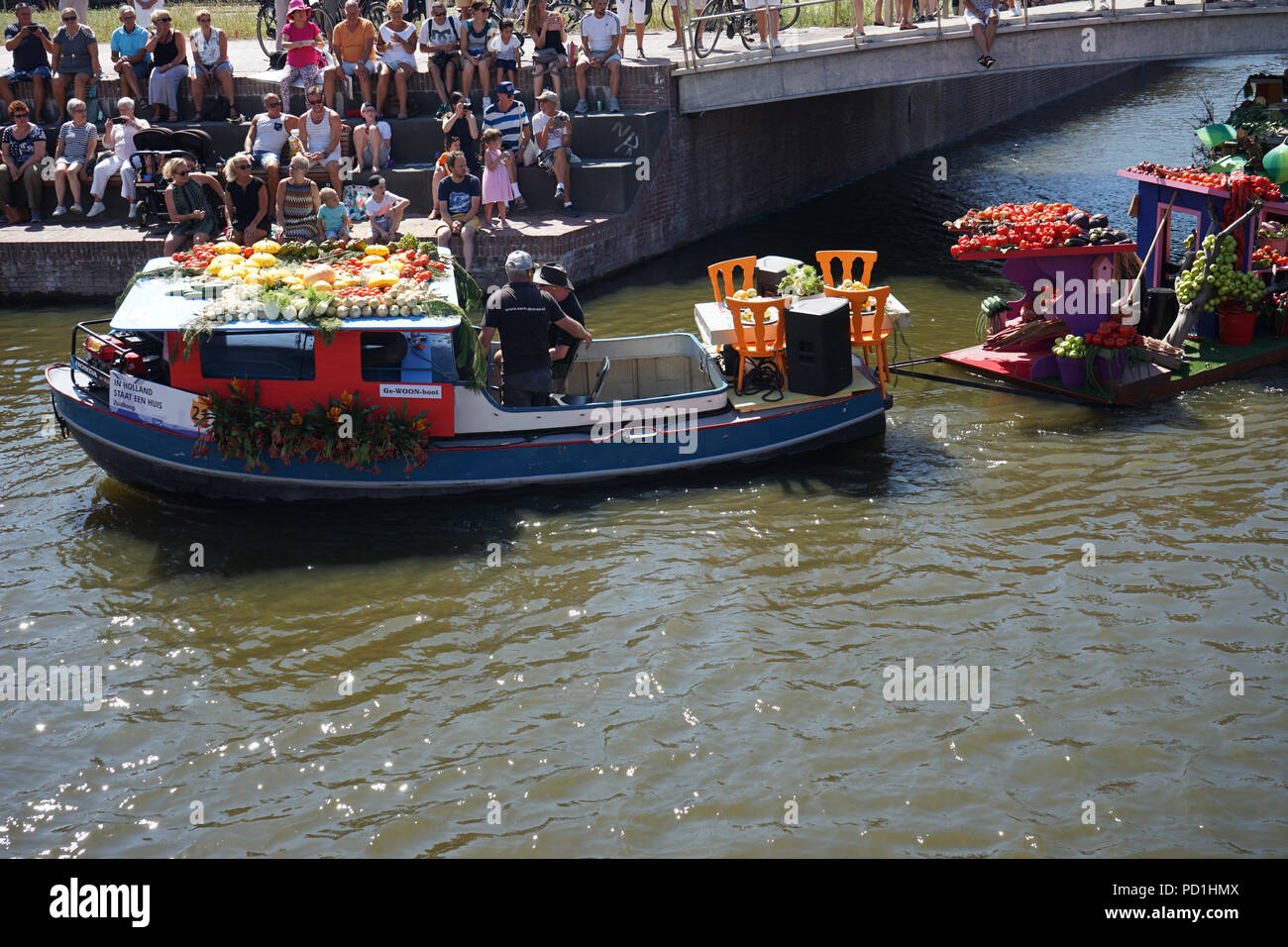 Netherlands,Delft-5 August 2018:Westland Boat Parade (Varend Corso ...
