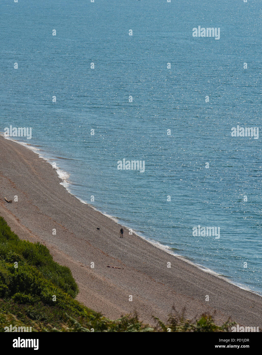 Sidmouth, East Devon, UK. 5th August 2018. UK Weather: Hot sunshine and ...