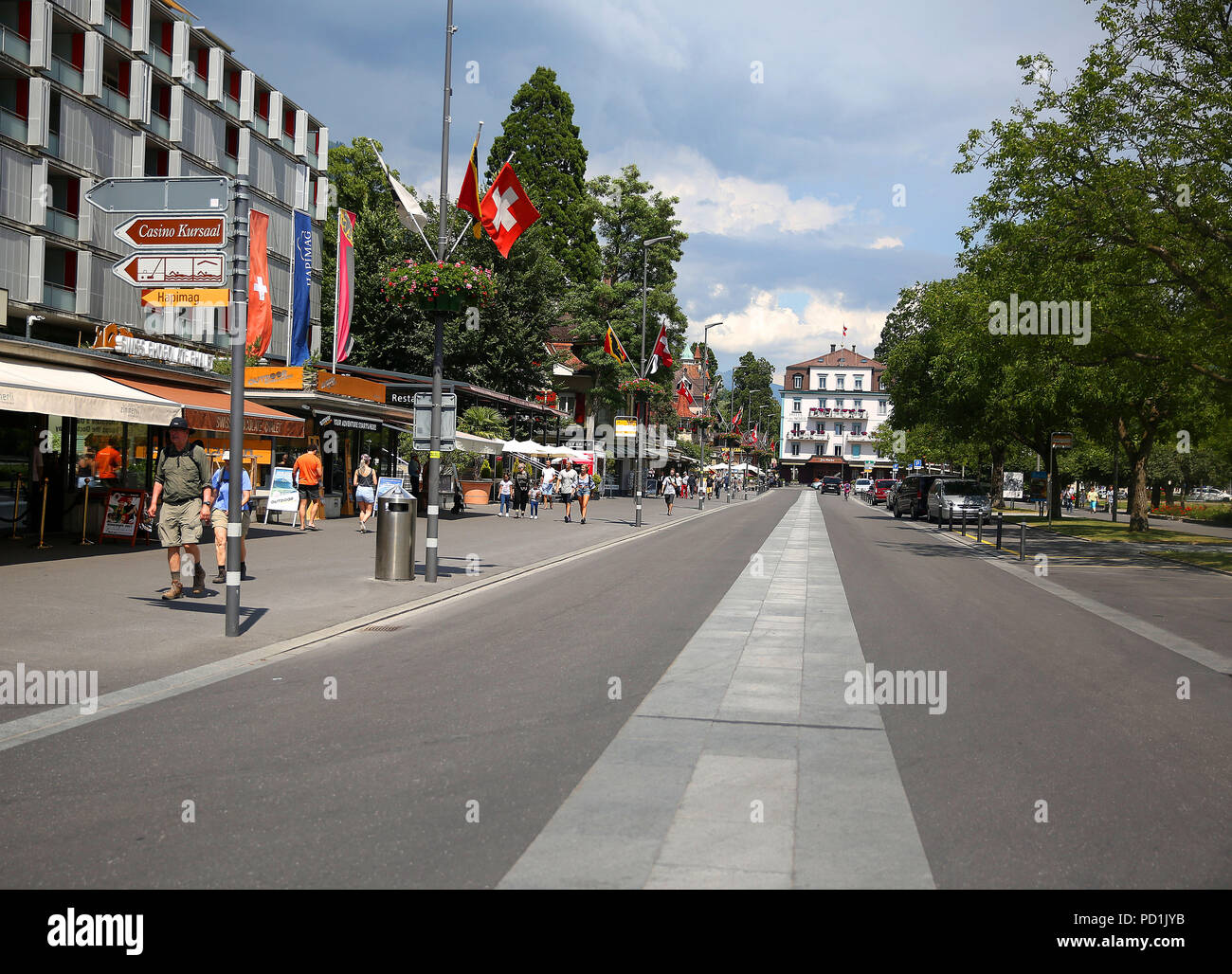 Interlaken, Switzerland. 4th July, 2018. A scene from Interlaken ...