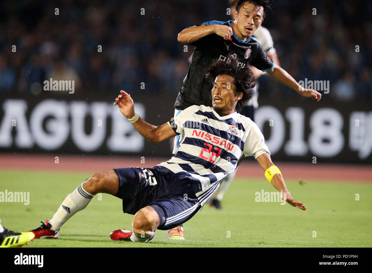 Kanagawa, Japan. 5th Aug, 2018. Yuji Nakazawa (F Marinos) Football ...