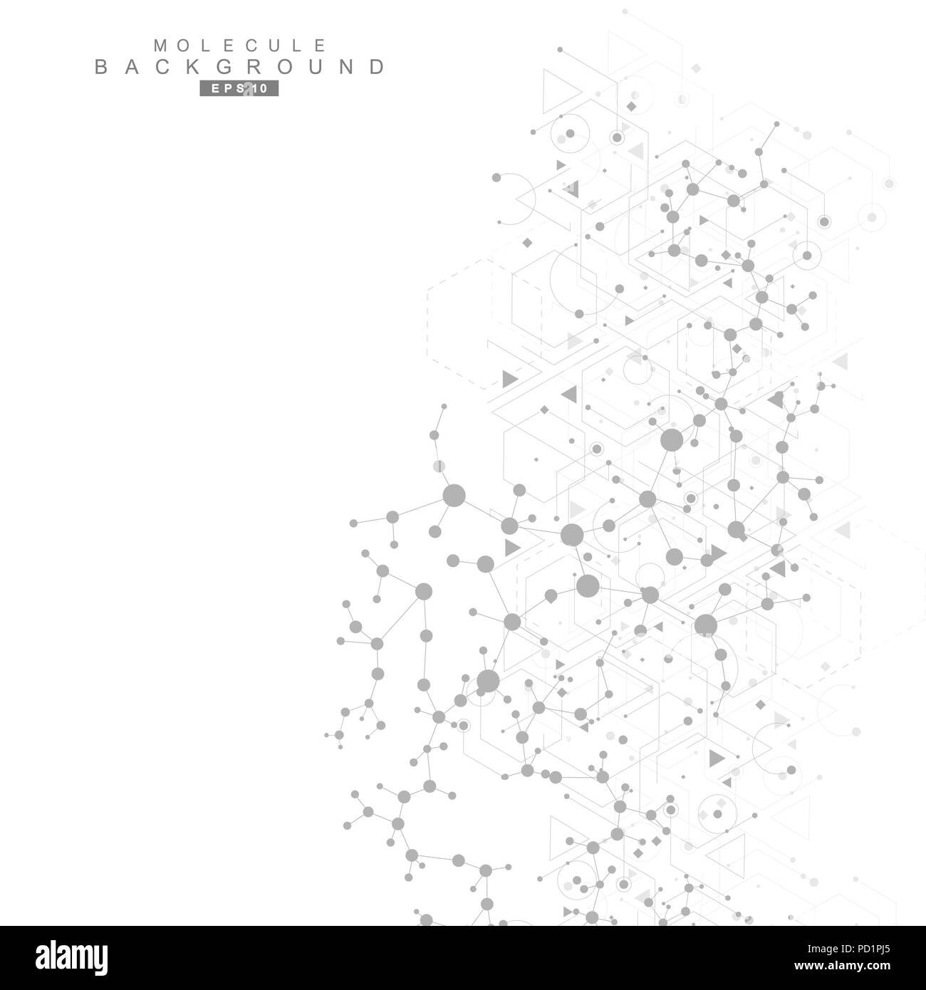 Structure Molecule And Communication Dna Atom Neurons Abstract