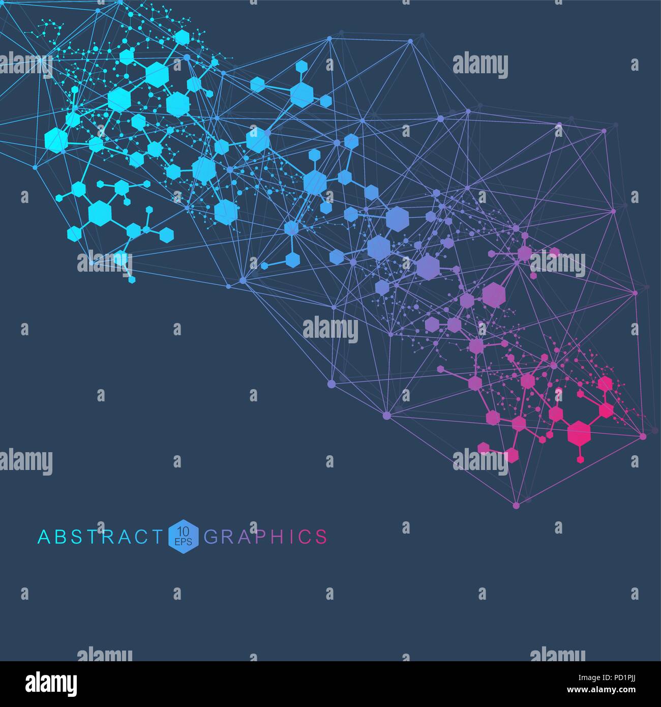 Big Data Visualization Background. Modern futuristic virtual abstract ...