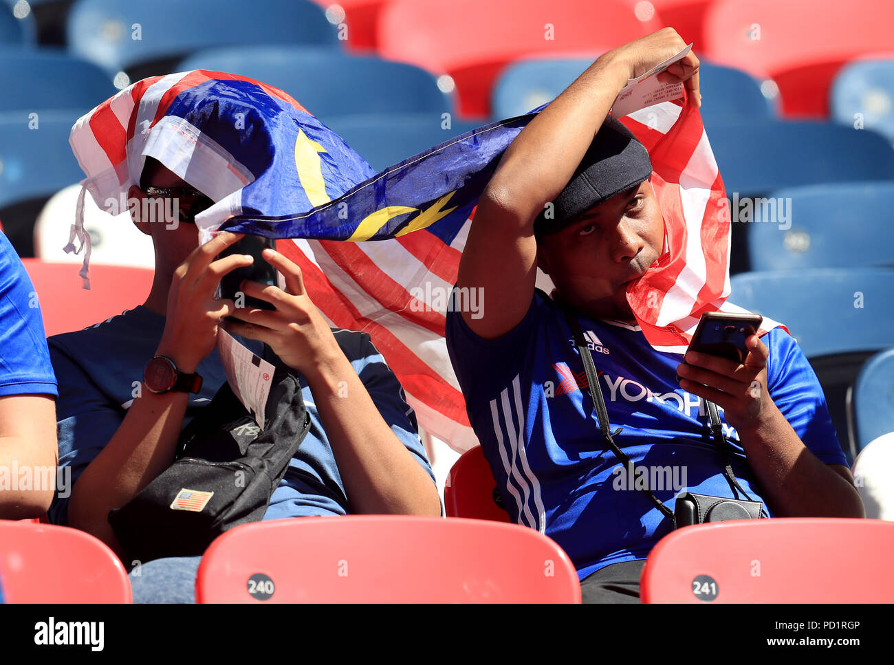 Chelsea fans in the stands before the Community Shield match at Wembley ...