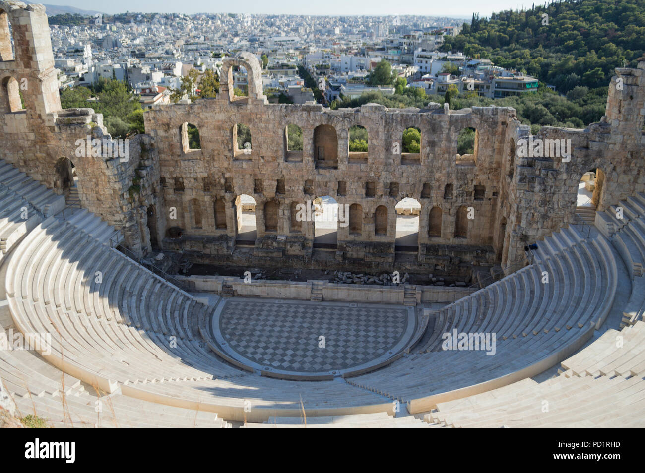 Amphitheater at the Parthenon, Acropolis in Athens, Greece Stock Photo ...