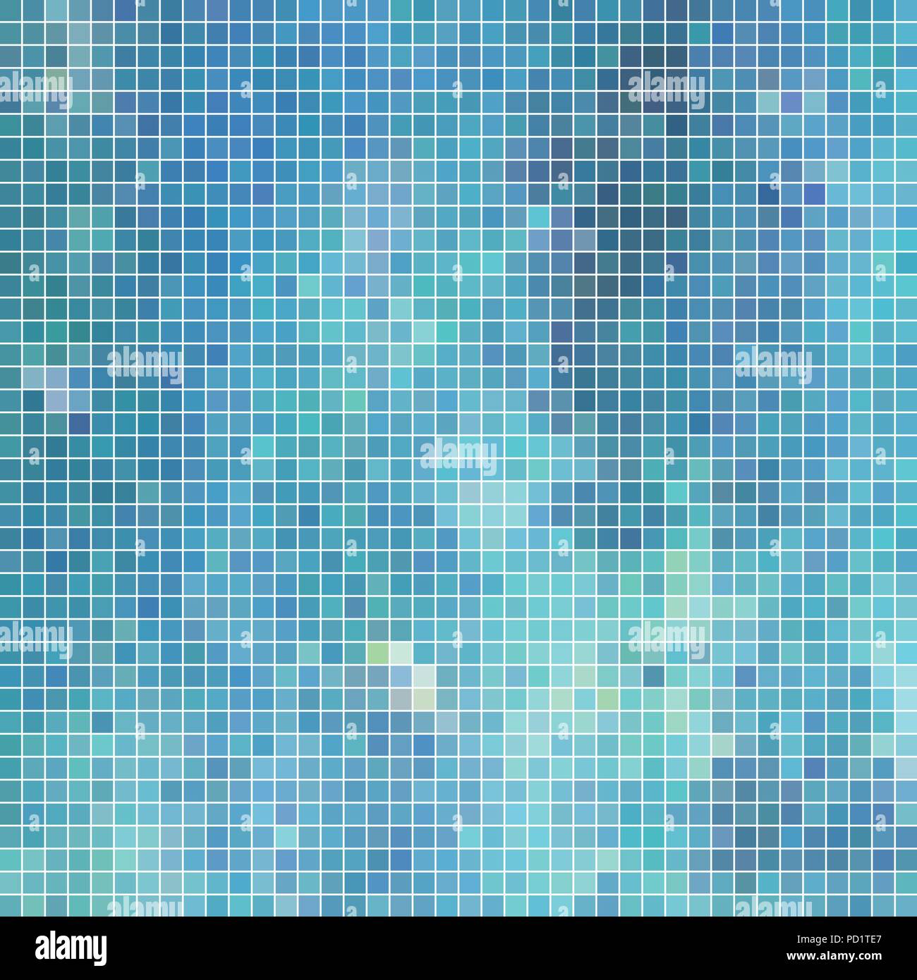 abstract vector square pixel mosaic background - blue Stock Vector ...