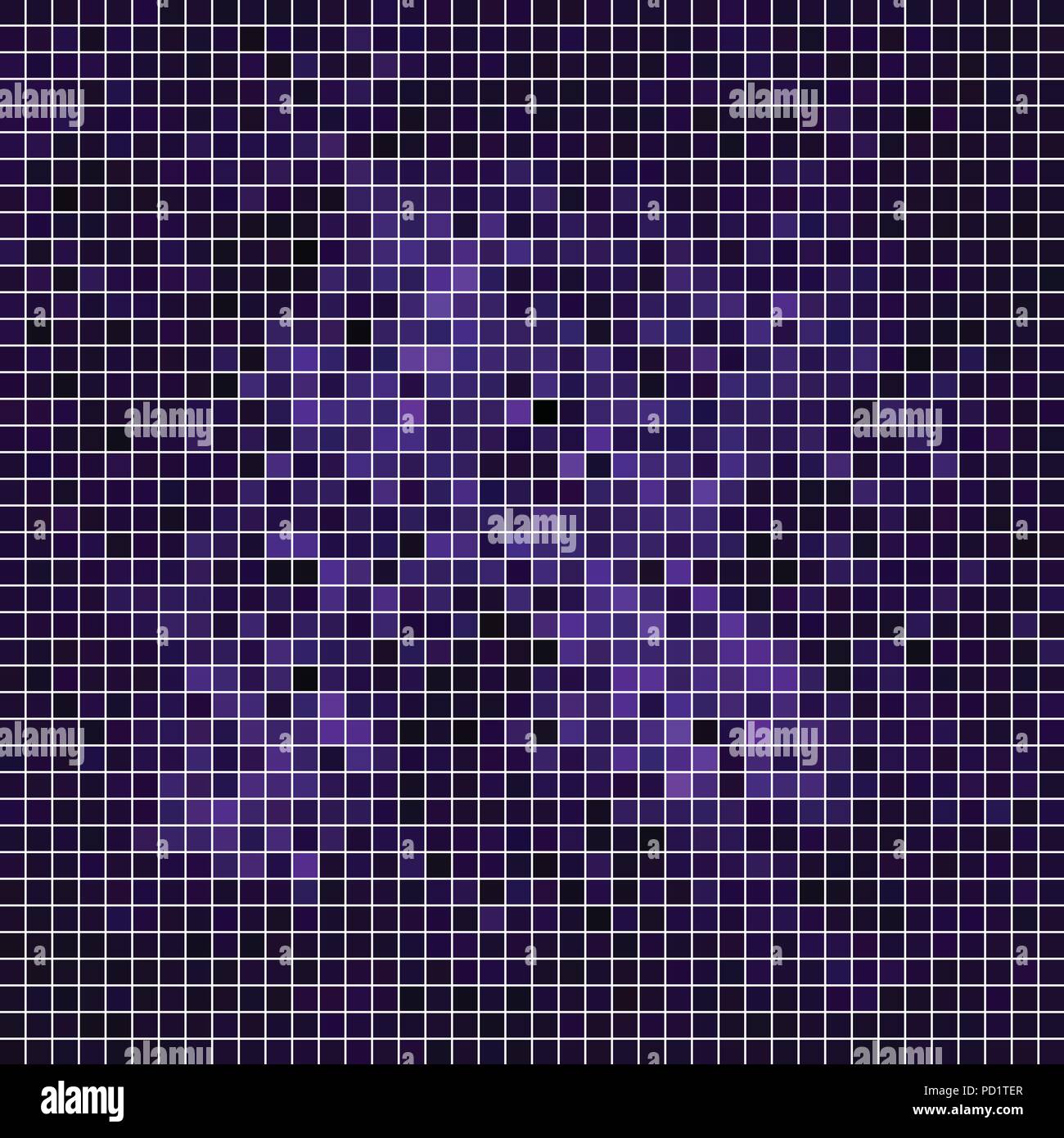 abstract vector square pixel mosaic background - dark violet Stock ...