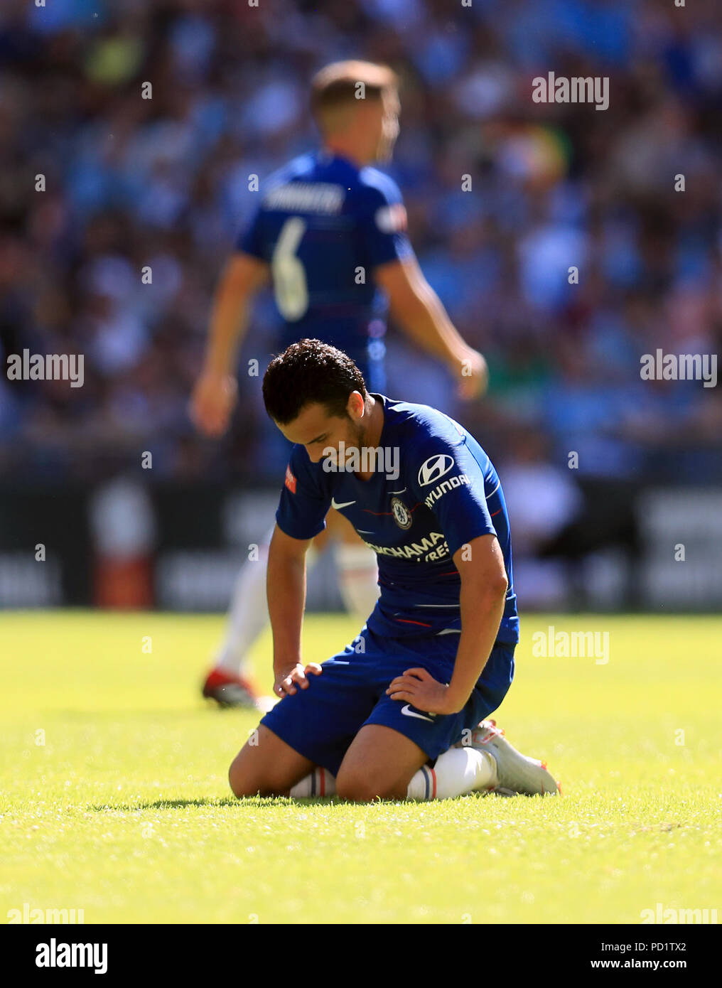 Chelsea's Pedro appears dejected during the Community Shield match at ...