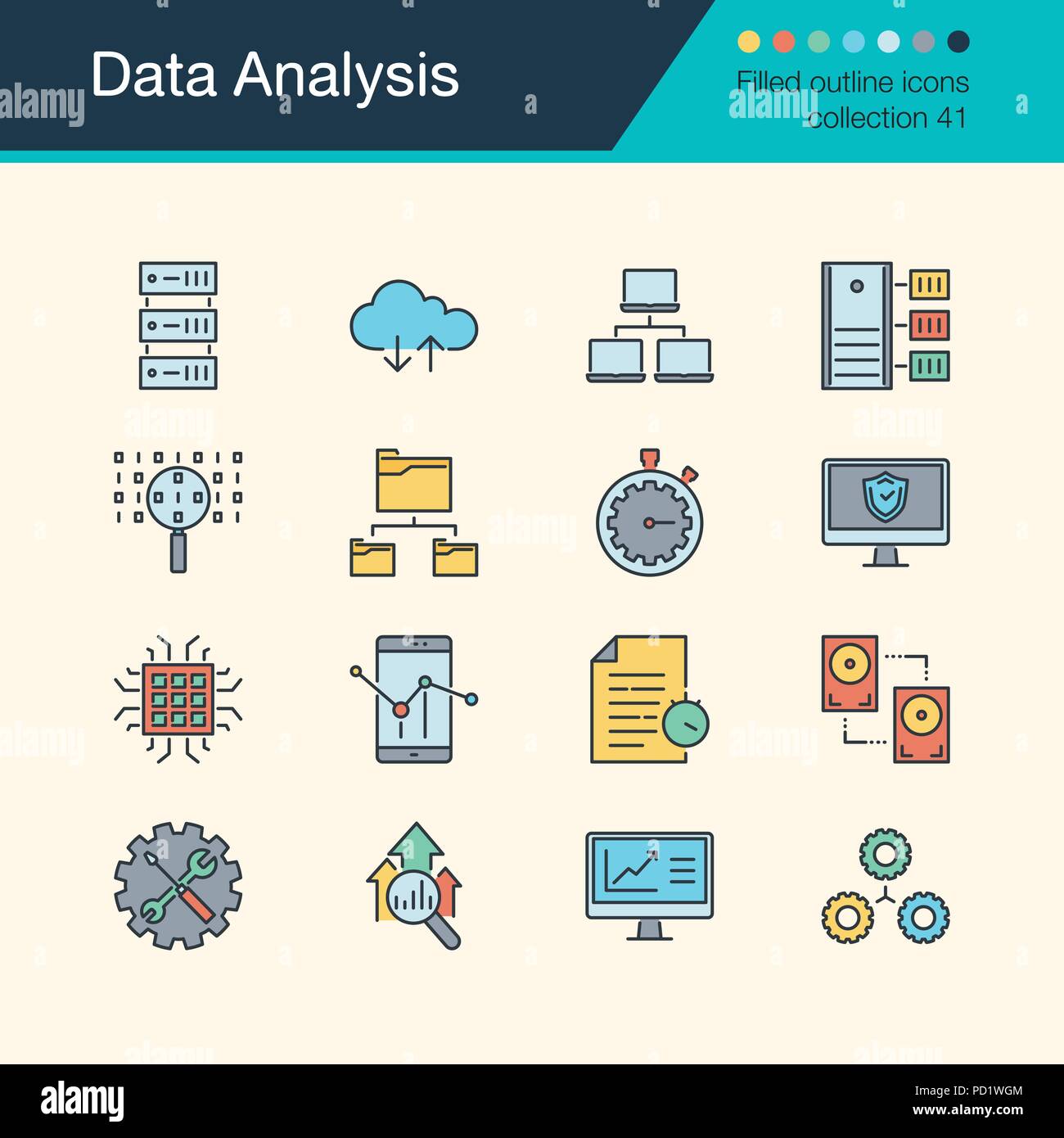 Data Analysis icons. Filled outline design collection41. For ... Data Analysis icons. Filled outline design collection41. For ...