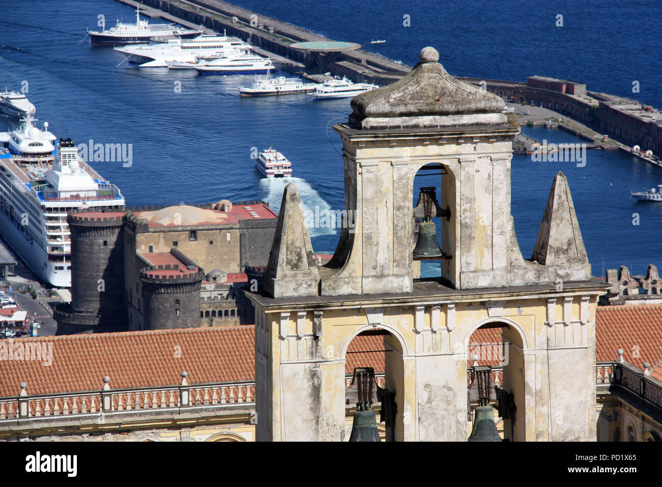 Bell tower of the Certosa di San Martino monastery complex, seen from ...