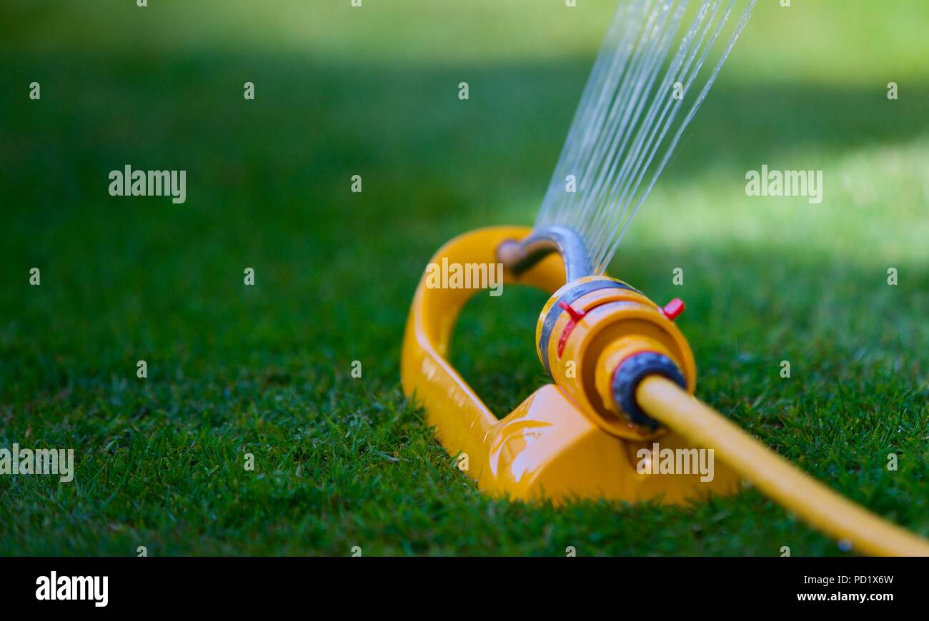 Oscillating garden Sprinkler Stock Photo - Alamy