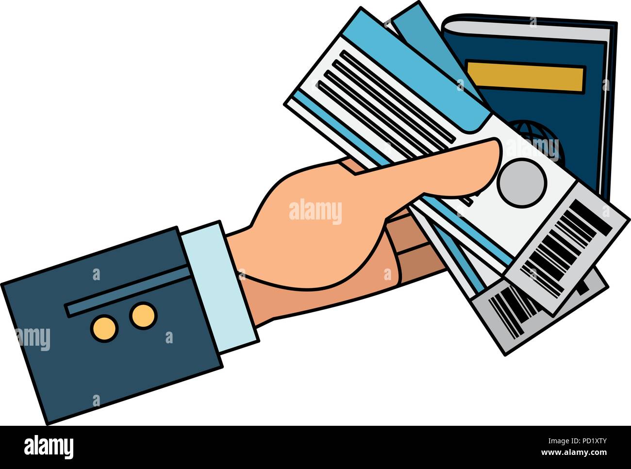 Hand transport card human Stock Vector Images - Alamy