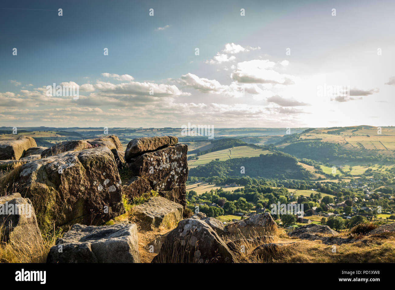 Curbar Edge - Peak District UK Stock Photo - Alamy