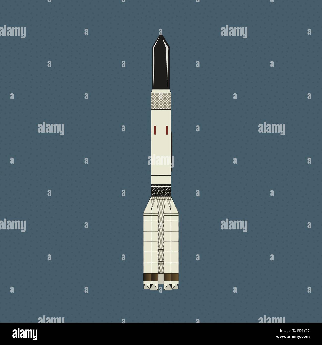 Space shuttle illustration. Stock vector illustration in flat design ...
