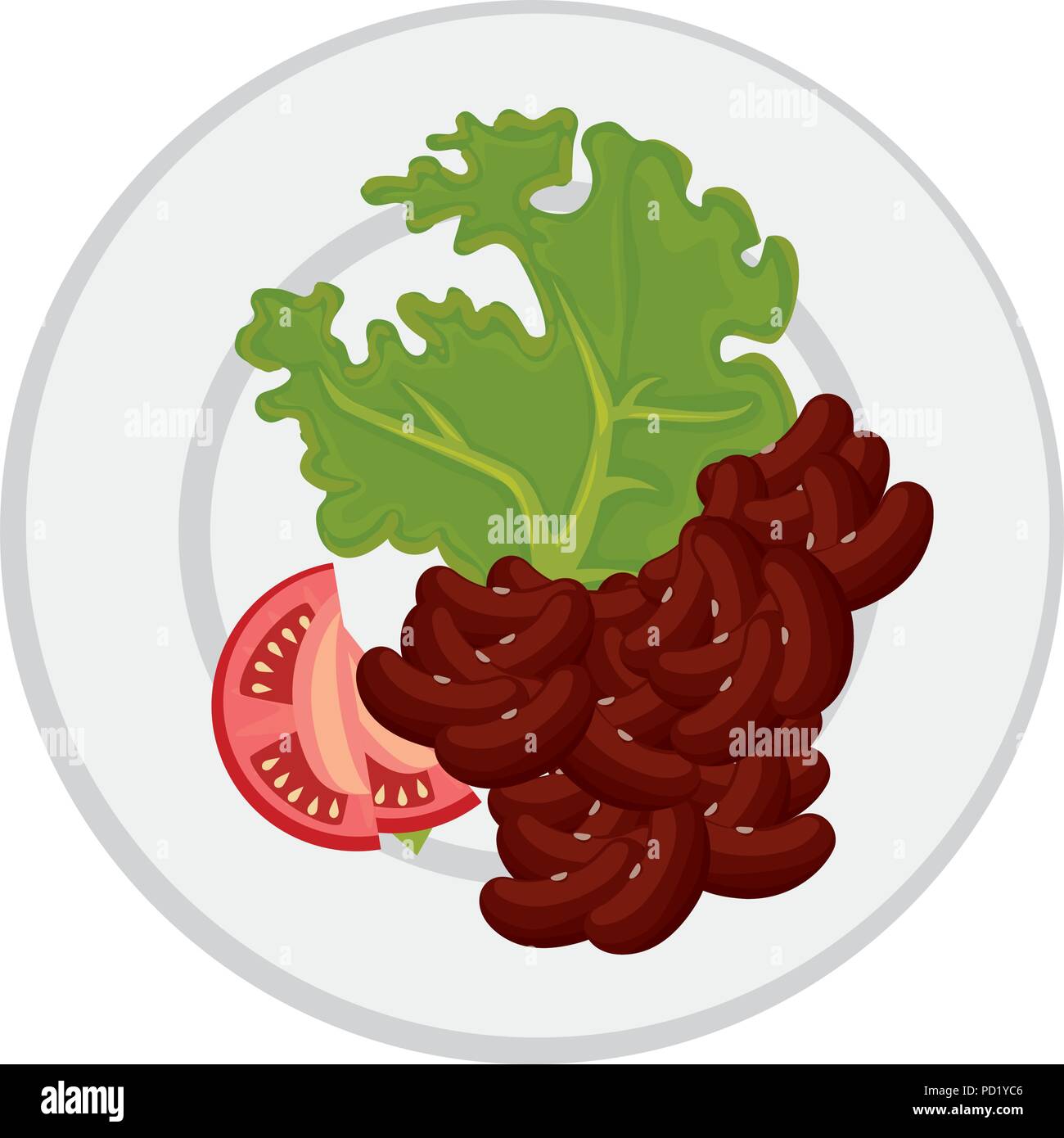 Seeds lettuce Stock Vector Images - Alamy