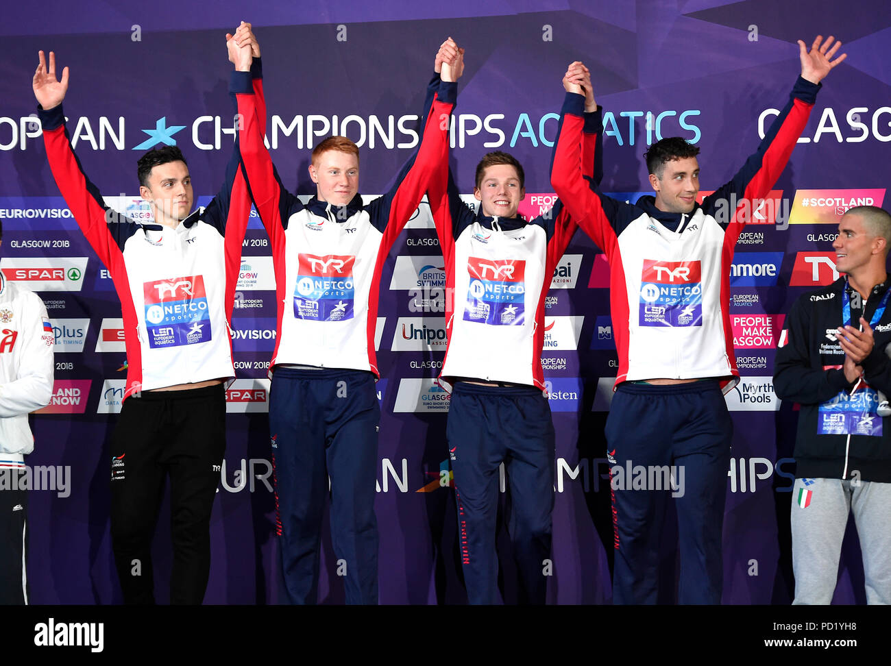Great Britain's James Guy, Calum Jarvis, Duncan Scott and Thomas Dean ...