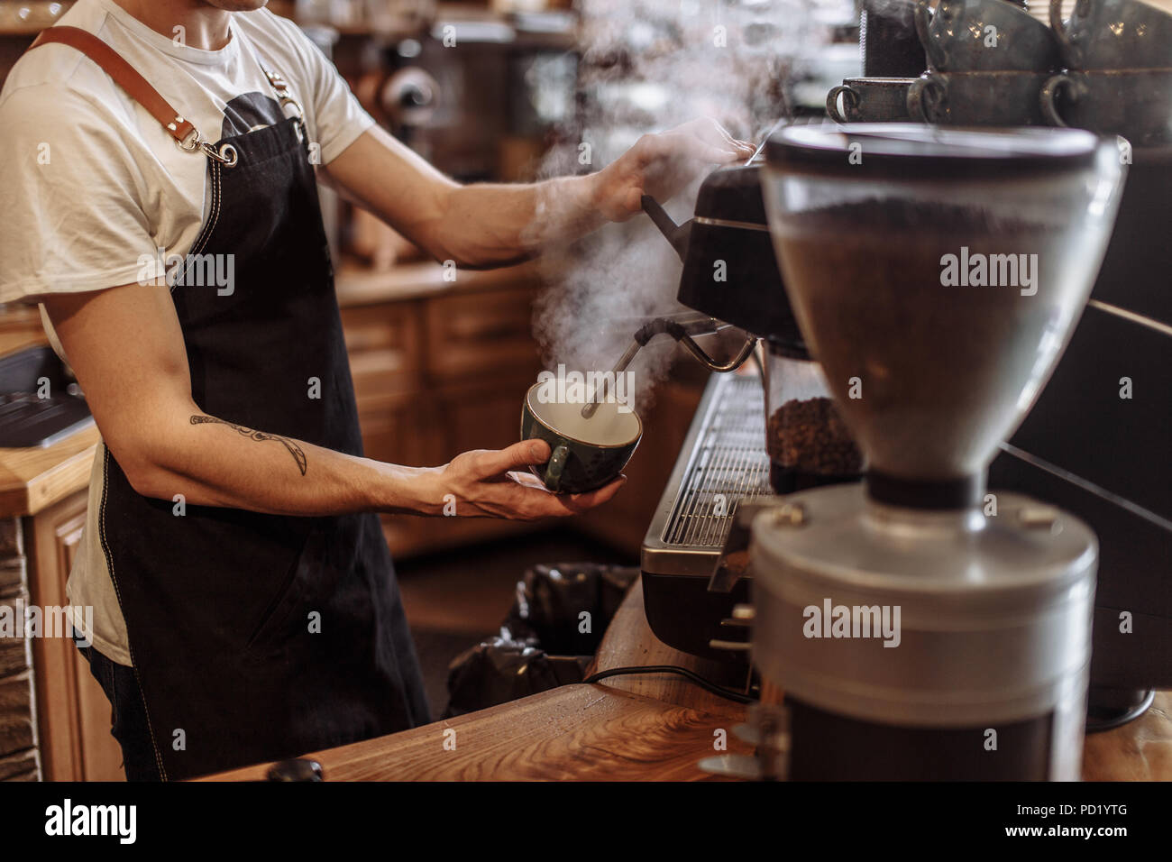 Barista work making cup strong hi-res stock photography and images - Alamy